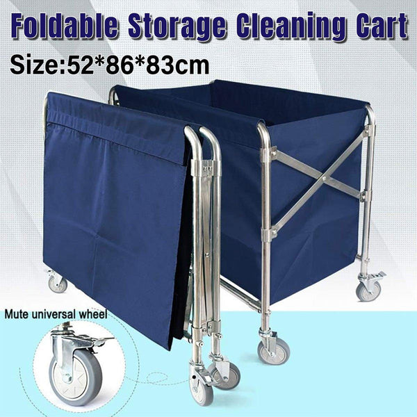 Folding Linen Trolley with Hand Push Design for Storage Room Cleaning ...