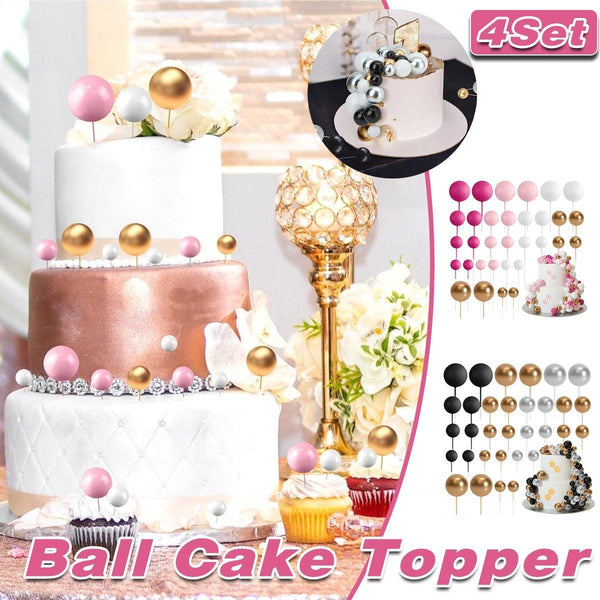 4set Colourful Foam Balls Cake Decoration Mini Balls Birthday Party De ...