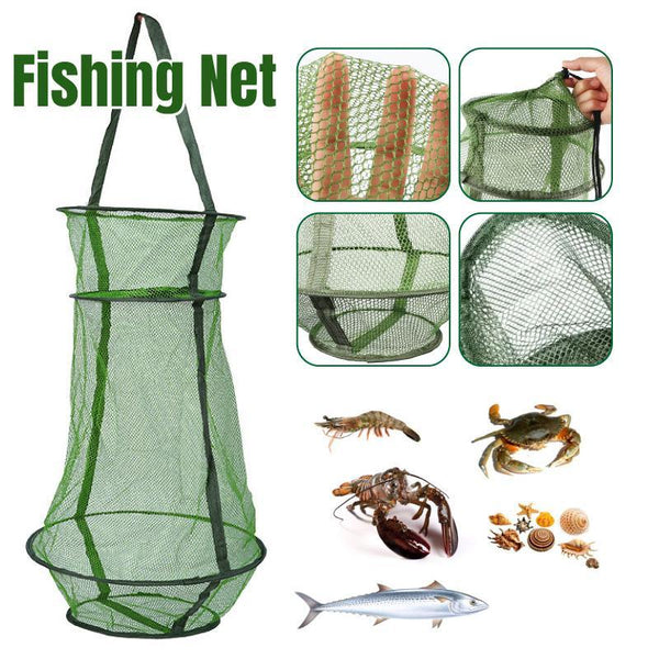 Fish Trap Crab Trap Nylon Mesh Fishing Trap Portable Fish Catcher Outd ...